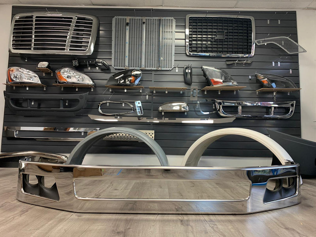 (19760-N) Volvo VNL 300 / 400 / 740 / 760 / 860 Aero Clad 13" Bumper w ...